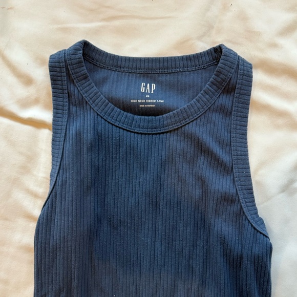 GAP | Tops | Gap Navy Blue Ribbed Tank Top | Poshmark